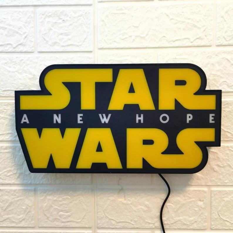 Star Wars A New Hope 3D Printed Lightbox Handmade, Star Wars Led Wall ...