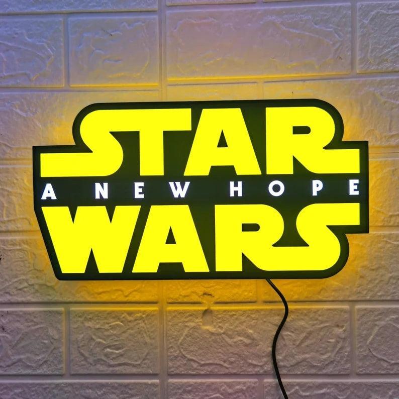 Star Wars A New Hope 3D Printed Lightbox Handmade, Star Wars Led Wall ...