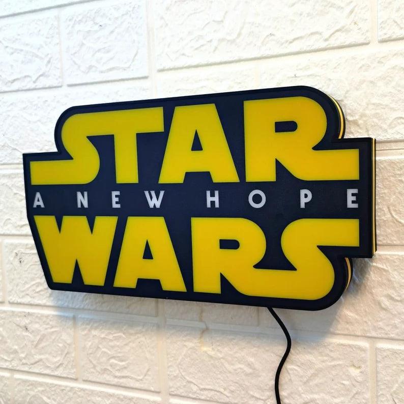 Star Wars A New Hope 3D Printed Lightbox Handmade, Star Wars Led Wall ...