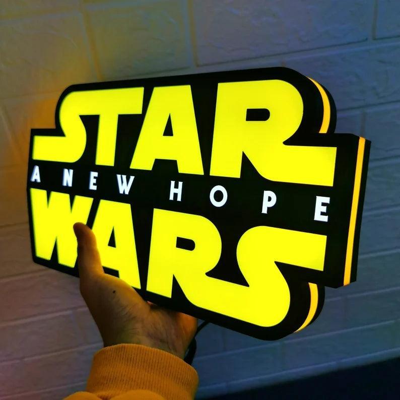 Star Wars A New Hope 3D Printed Lightbox Handmade, Star Wars Led Wall ...